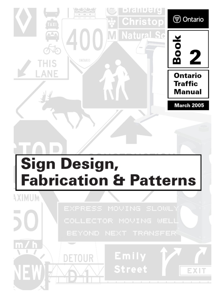 OTM Book 2 - Sign Design, Fabrication Patterns | PDF | Traffic | Books
