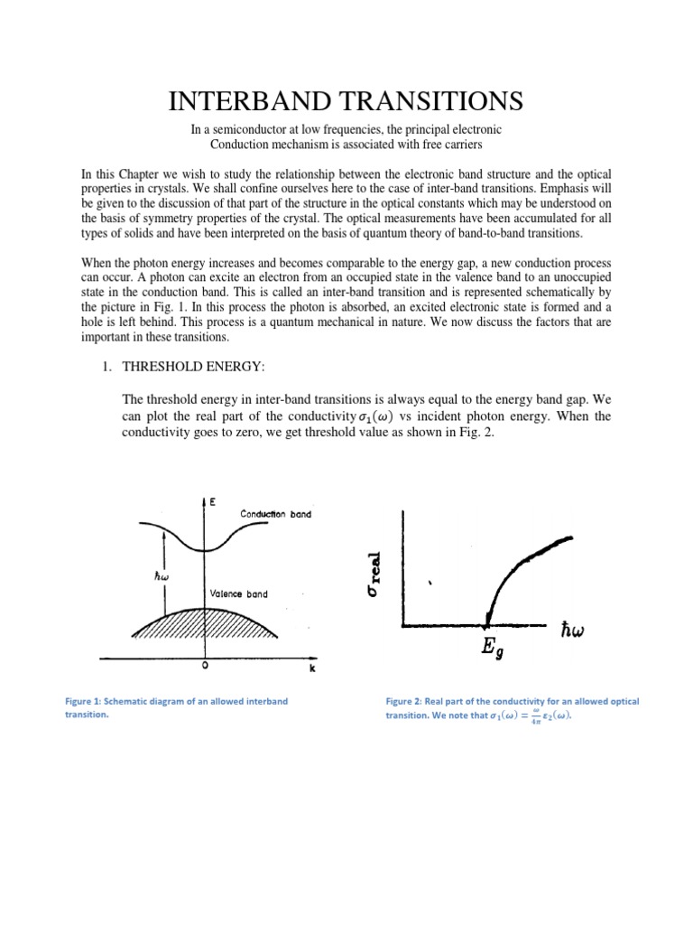 Interband Transition | Download Free PDF | Band Gap | Perturbation ...