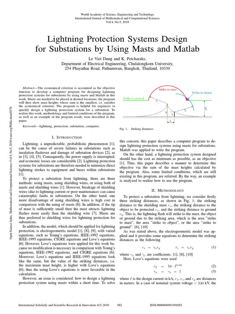 Economical Lightning Mast Design | PDF | Electrical Substation | Triangle