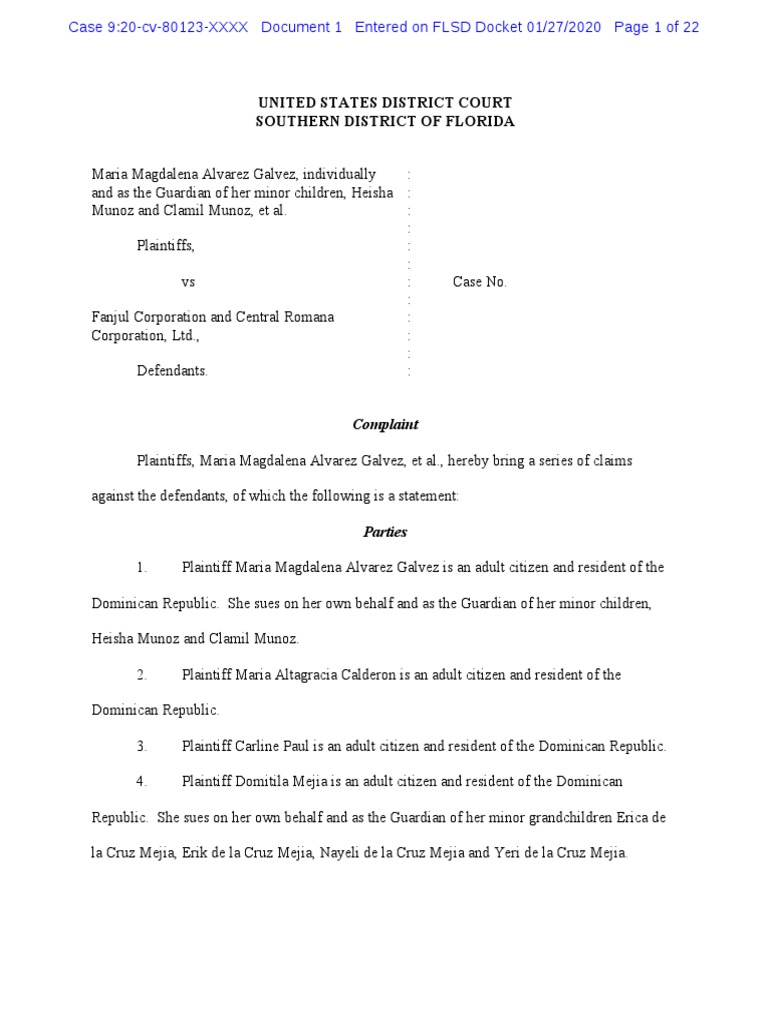 Fanjul Corp. Eviction Lawsuit Summary | PDF | Damages | Judiciaries