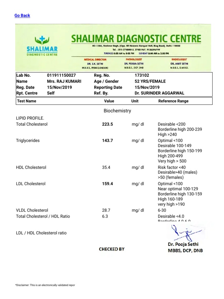 Lab Report | PDF | Thyroid Stimulating Hormone | Hypothyroidism