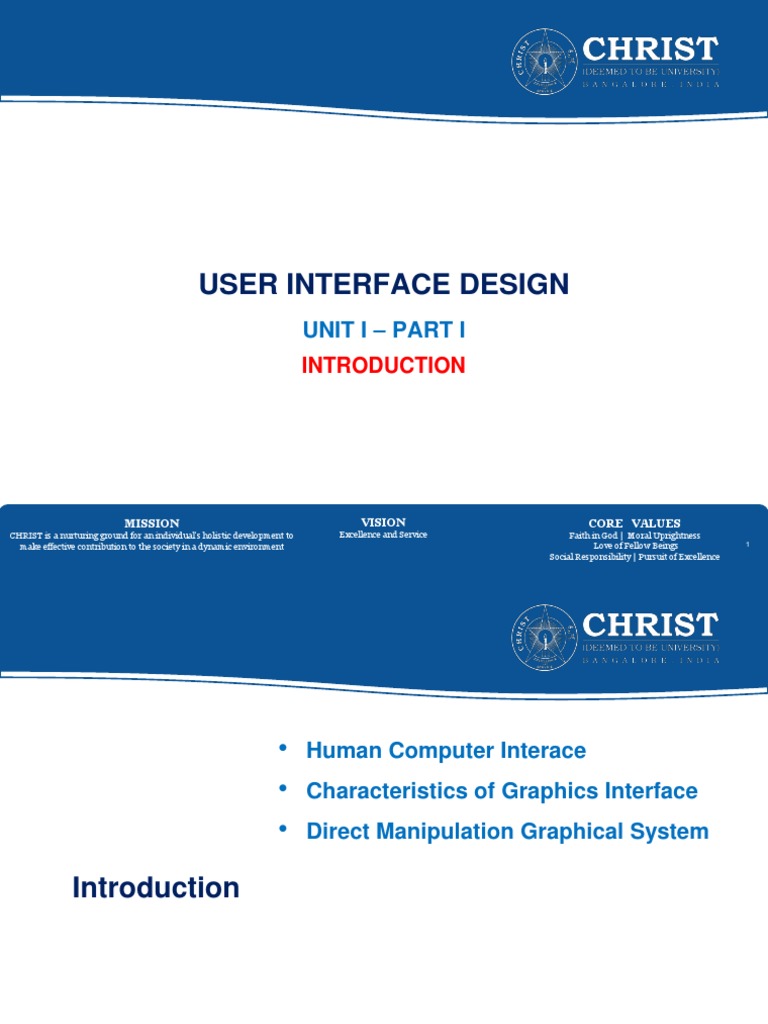 2 - Unit I - Part I - Introduction | PDF | Menu (Computing) | Human–Computer Interaction