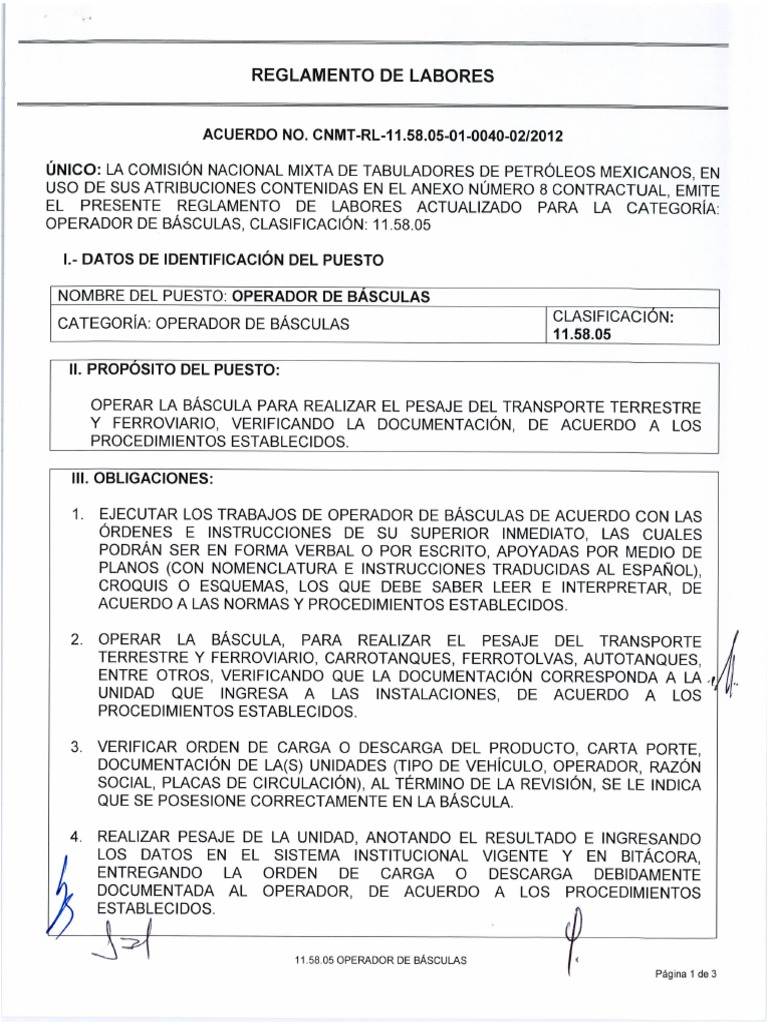 Operador de Basculas | PDF