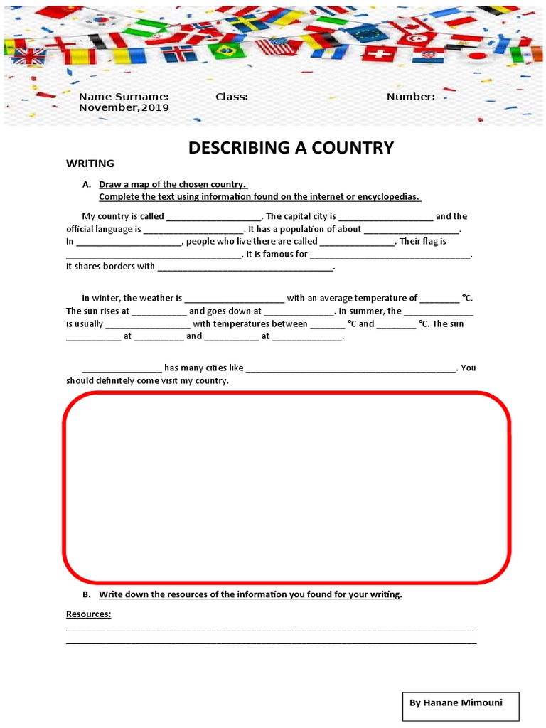 Describing a Country: Writing Guide | PDF
