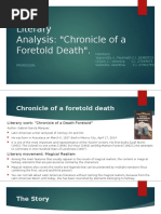 Chronicle of A Death Foretold | PDF | Gabriel García Márquez