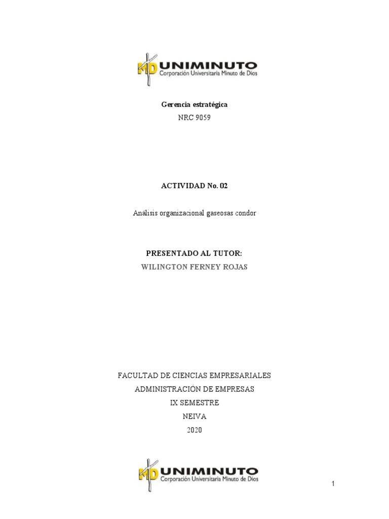 Gaseosas Condor Act 3 | PDF | Gestión de recursos humanos | Calidad ...