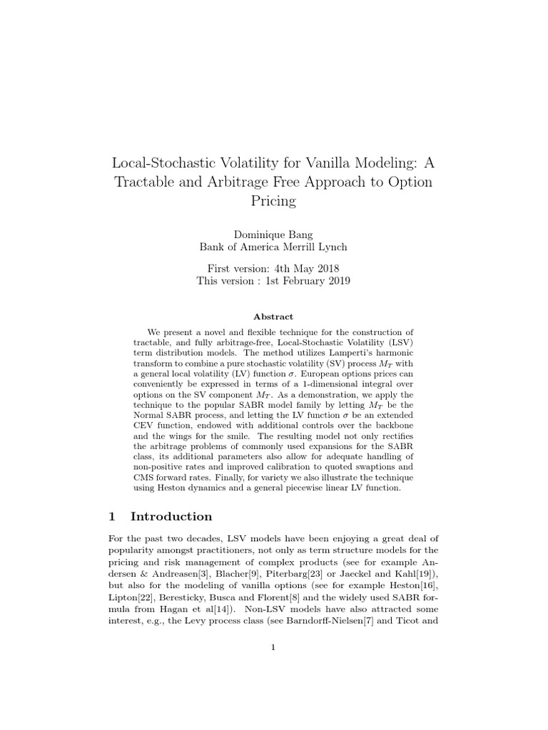 Sabr SLV | PDF | Volatility (Finance) | Option (Finance)