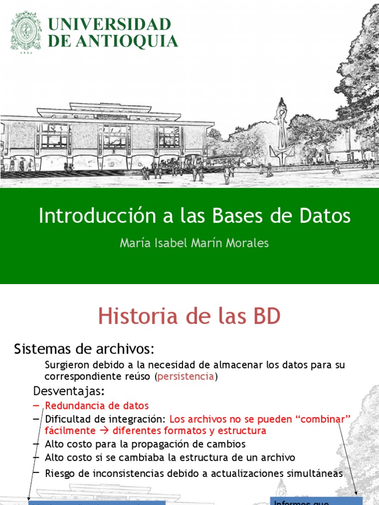 Presentación 02 BD | PDF | Bases de datos | SQL