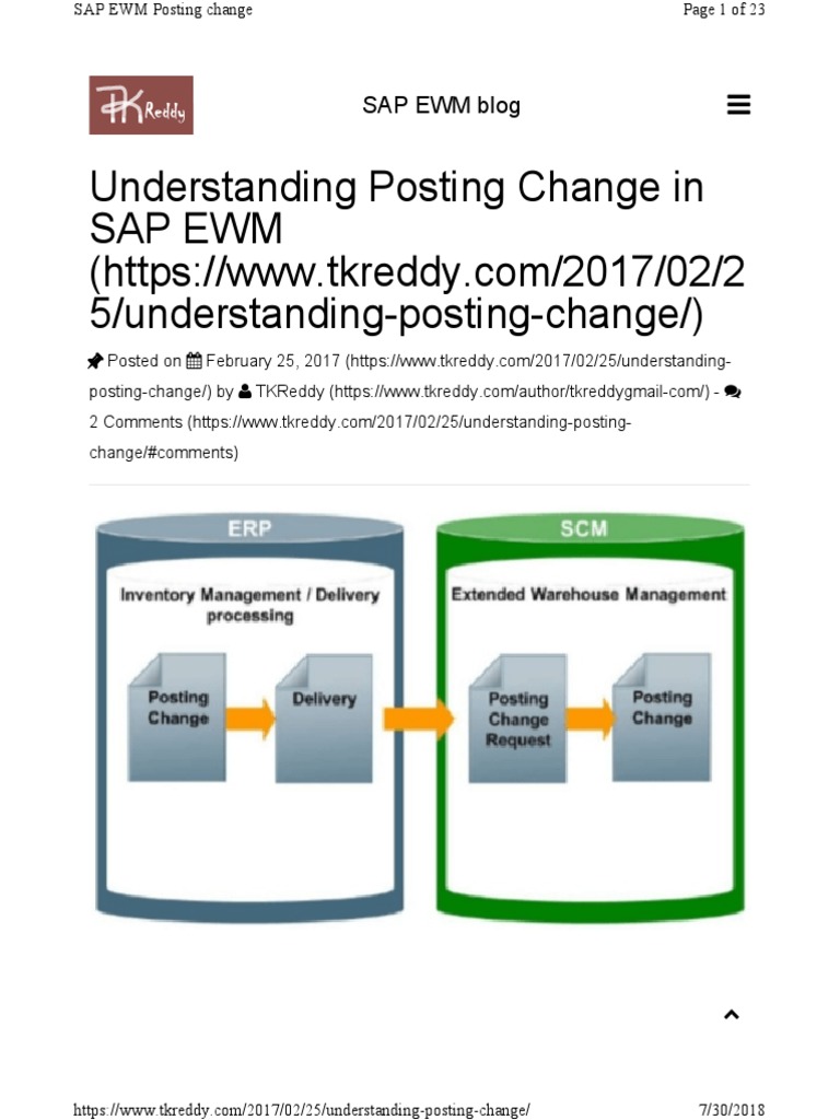 Understanding Posting Change | PDF | Warehouse | Enterprise Resource ...