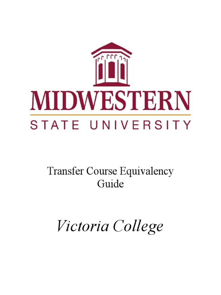 Victoria College: Transfer Course Equivalency Guide | PDF | Teaching ...