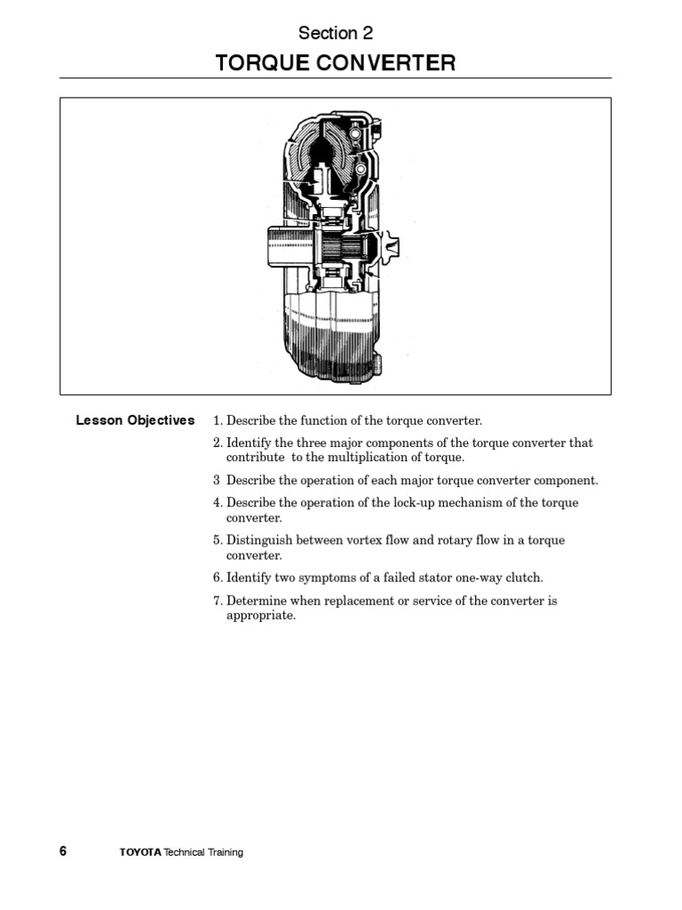 Toyota Torque Converter Training | PDF | Transmission (Mechanics) | Clutch