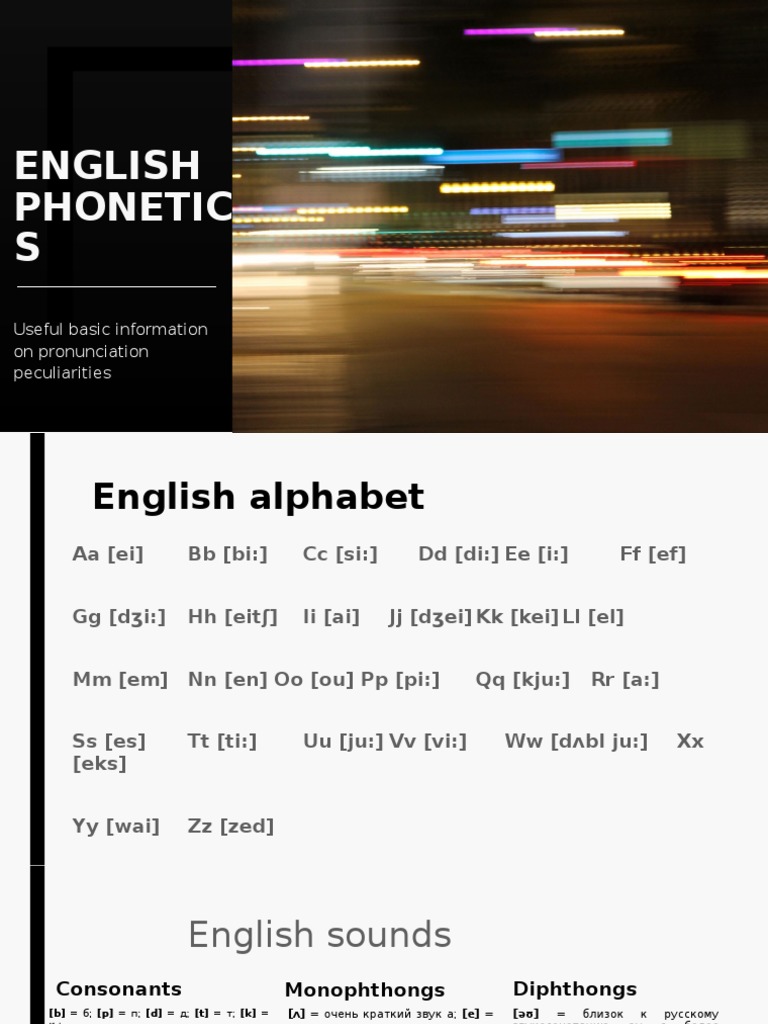 English Phonetic S: Useful Basic Information On Pronunciation ...