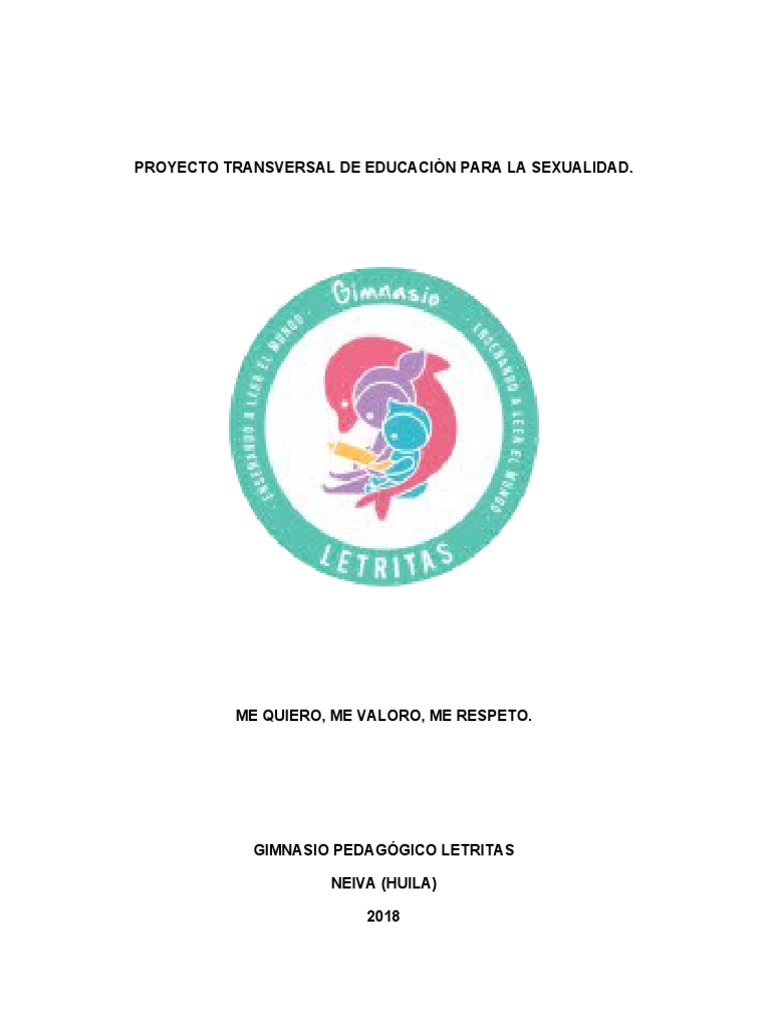 Proyecto Transversal De Educaciòn Para La Sexualidad Pdf La