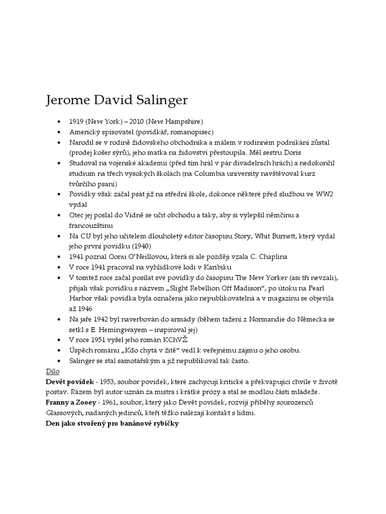 Jerome David Salinger | PDF