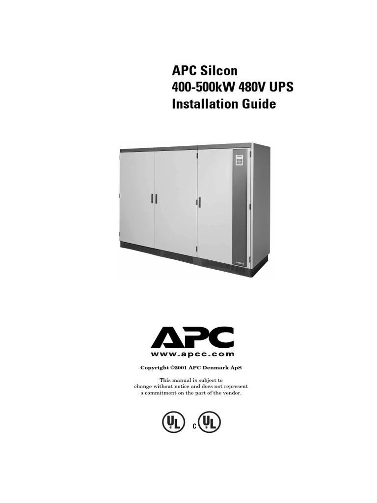 UPS APC DE 400-500 KVA (dIMENSIONES Y PESO) PDF | PDF | Electrostatic ...