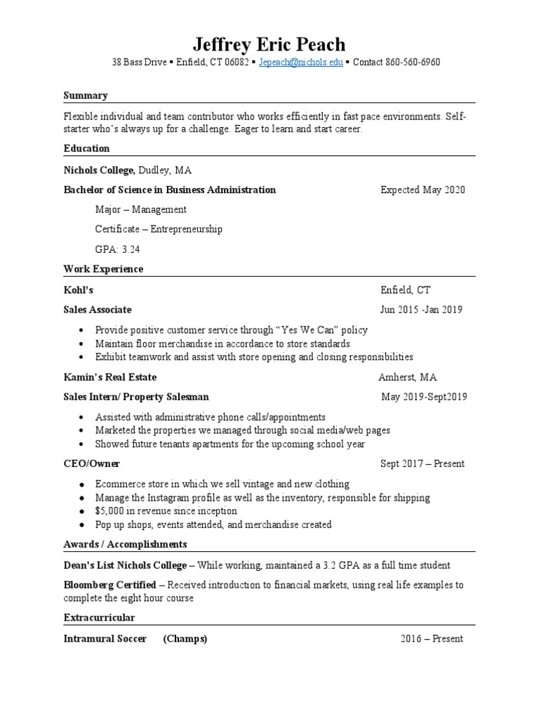 Jeffrey Resume | PDF
