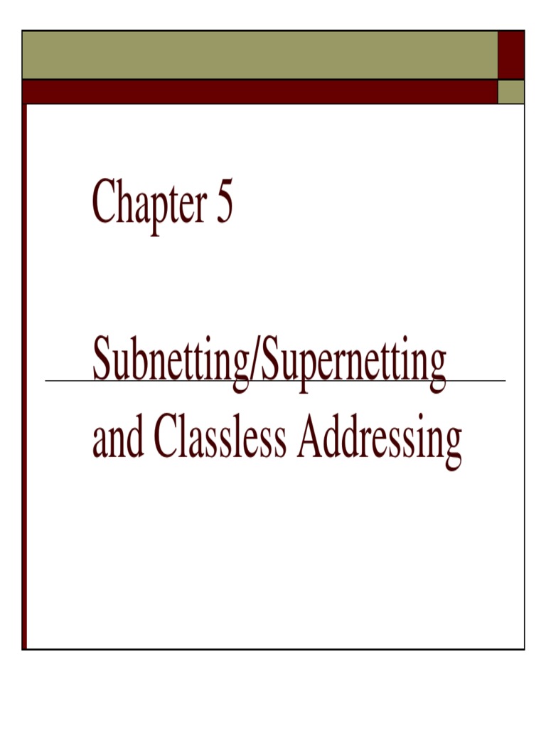 Subnetting and Supernetting | PDF | Communications Protocols | Internet Protocols