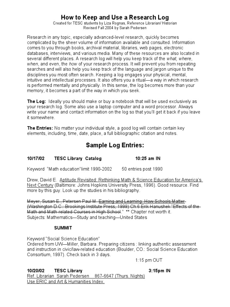 Research Log | PDF | Motivation | Motivational