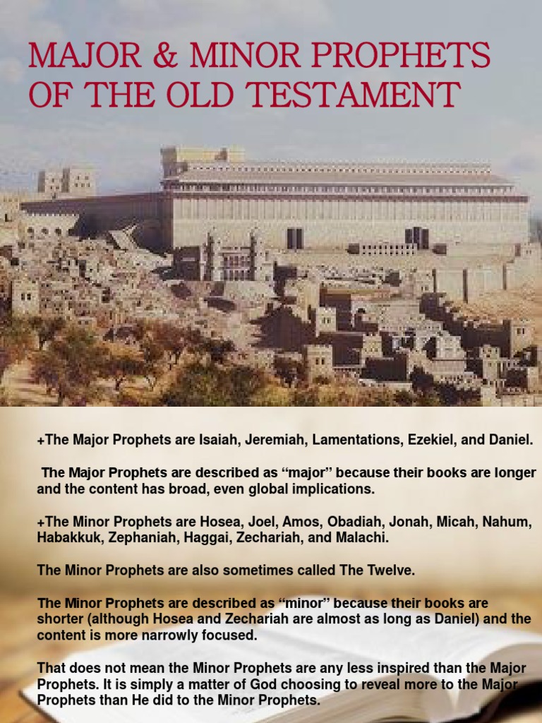 Major and Minor Prophets Overview | PDF | Twelve Minor Prophets ...