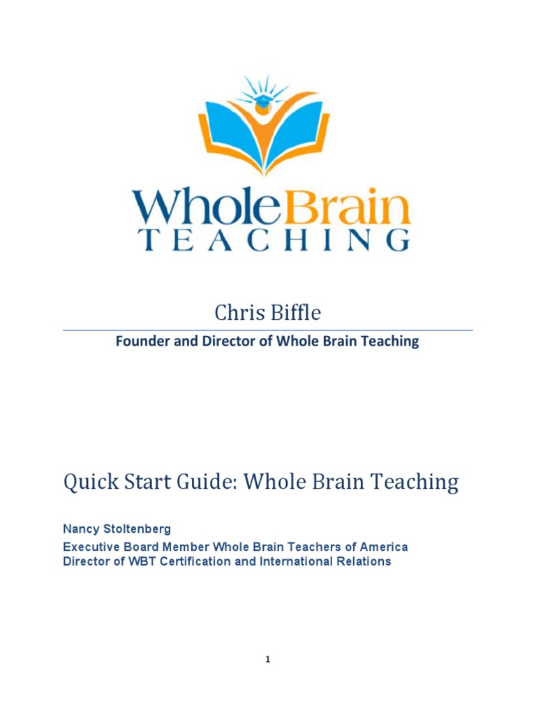 Chris Biffle: Founder and Director of Whole Brain Teaching | PDF ...