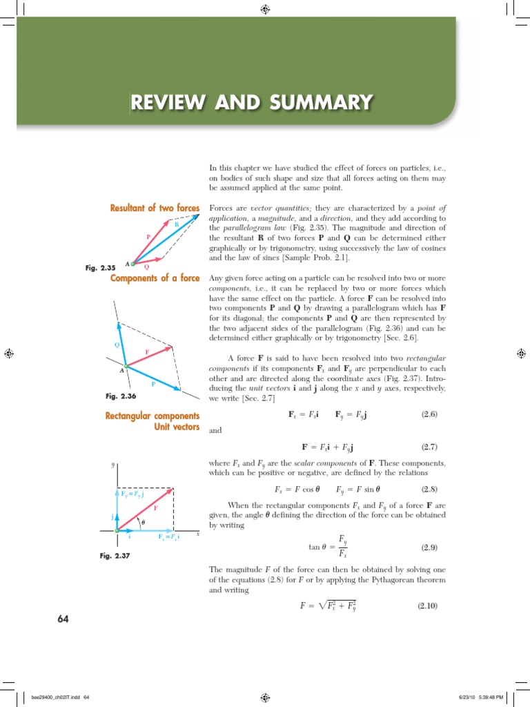 Resumen Mecanica Analitica CH2 | PDF | Euclidean Vector | Elementary Geometry