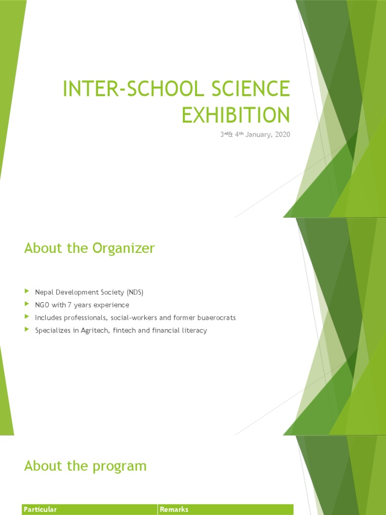 Inter-School Science Exhibition | PDF | Art