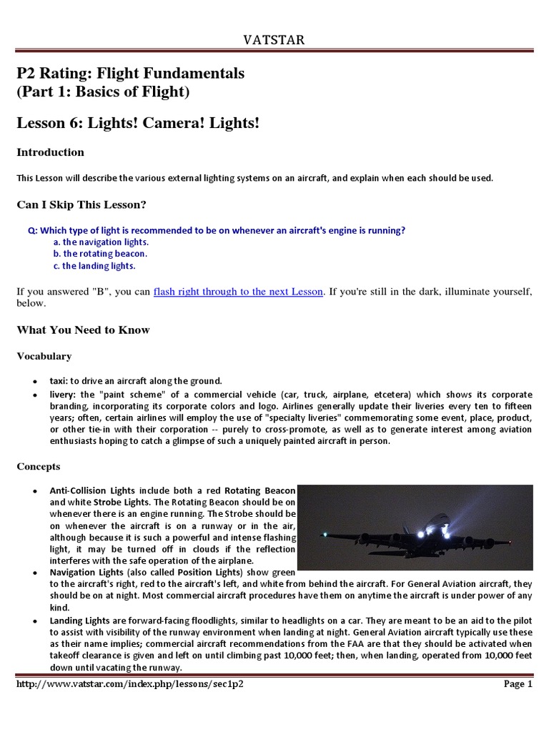 A Comprehensive Guide to Aircraft External Lighting Systems: When to ...