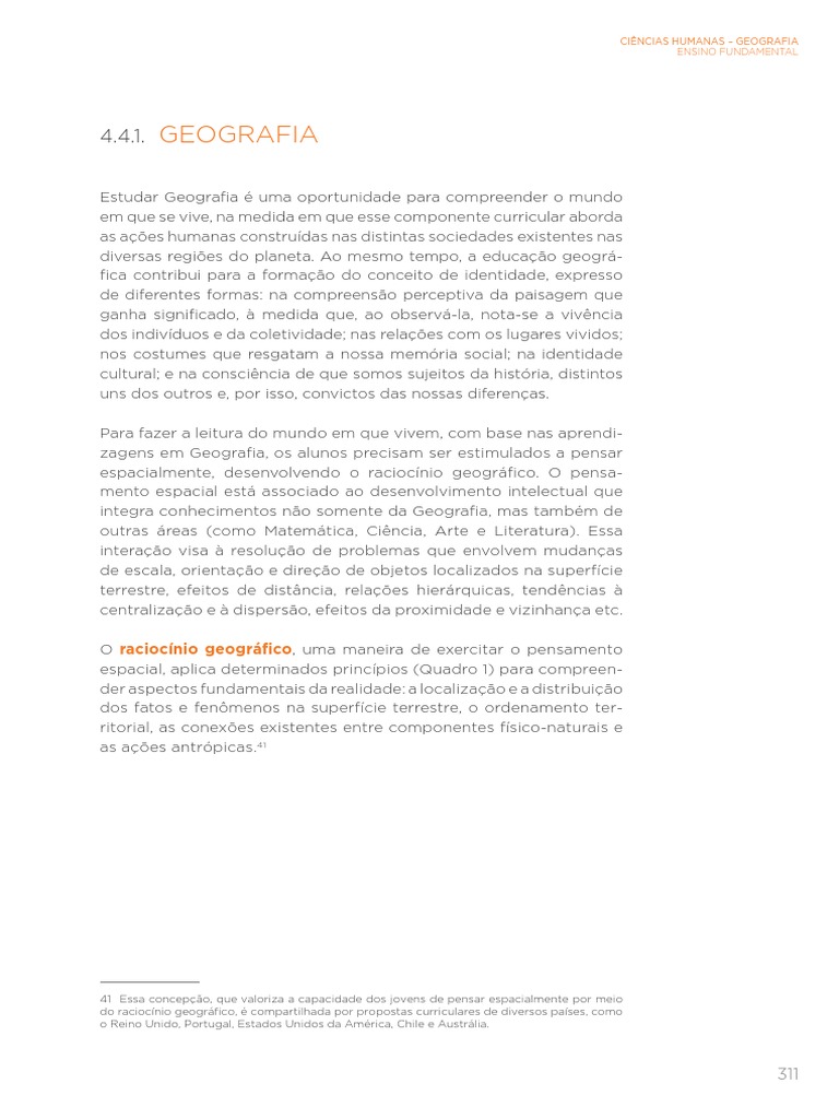 BNCC-Final Fundamental I | PDF | Geografia | Humano