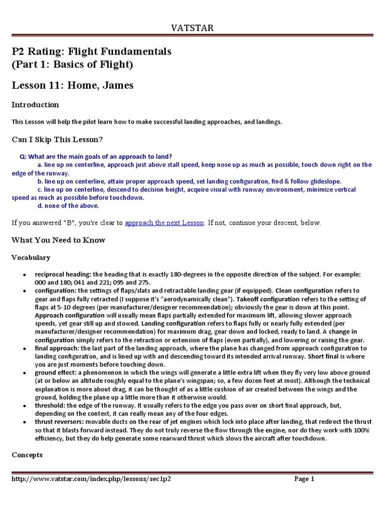 P2 Rating: Flight Fundamentals (Part 1: Basics of Flight) Lesson 11 ...