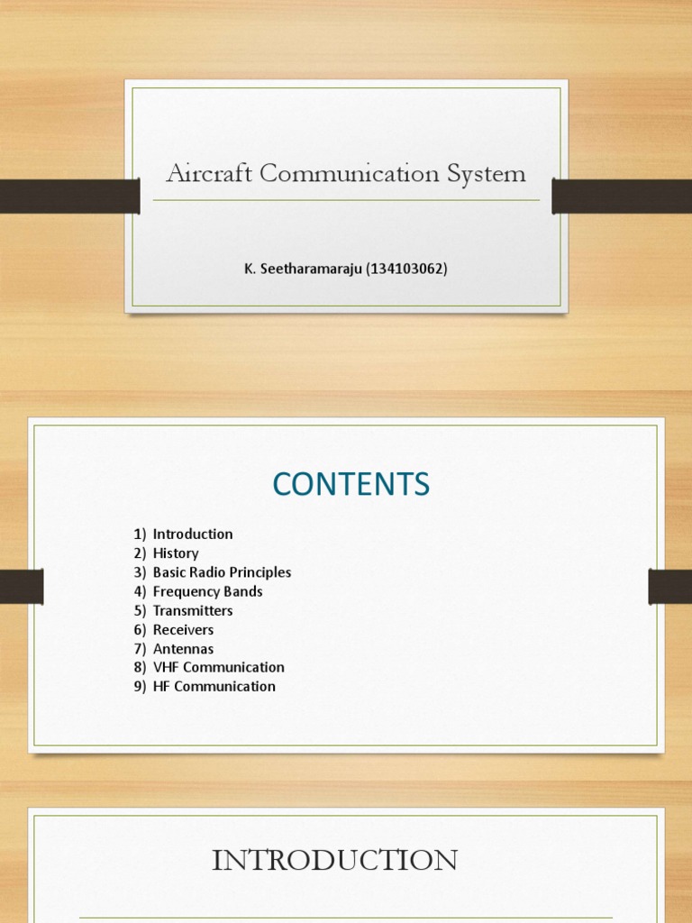 Aircraft Communication Systems Overview | PDF | Transmitter | Radio