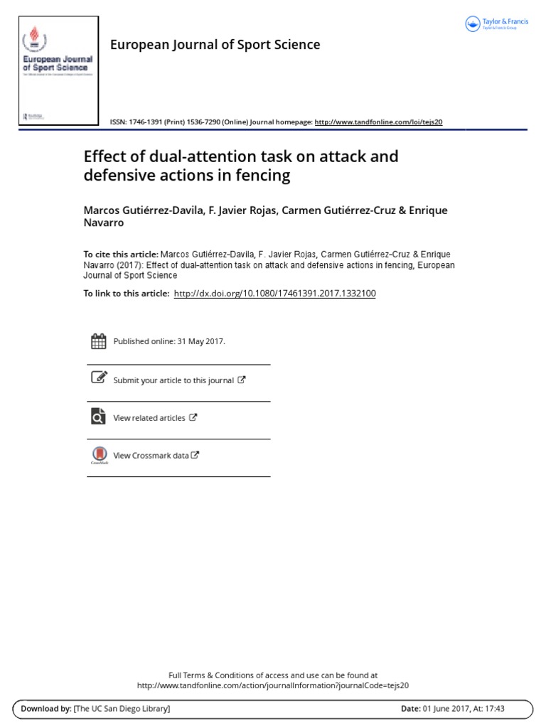 Effect of Dual-Attention Task On Attack and Defensive Actions On ...