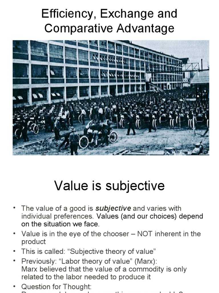 Efficiency, Exchange and Comparative Advantage | PDF | Value (Economics ...