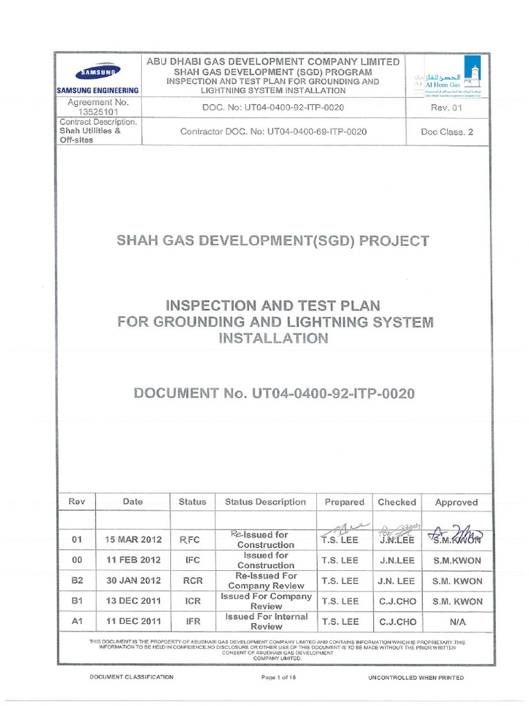 Ut04-0400-92-Itp-0020 - 01 - Grounding and Lightning System ...