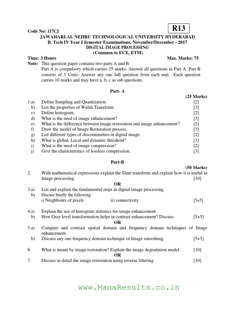 WWW - Manaresults.Co - In: Discuss Briefly The Following: I) - (5+5) | PDF | Data Compression ...