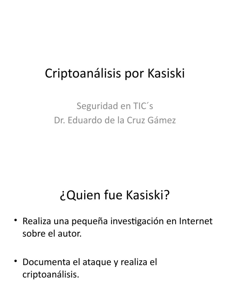 Criptoanálisis: Método de Kasiski | PDF | Criptoanálisis | Clave (criptografía)