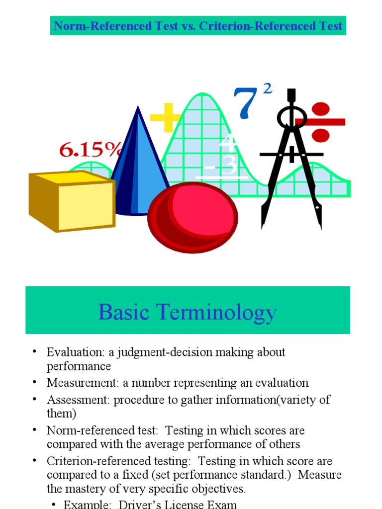 Norm-Referenced Test vs. Criterion-Referenced Test | PDF | Test ...