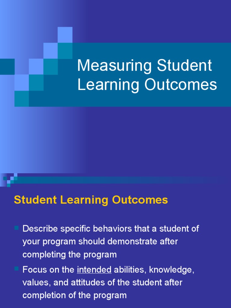 Measuring Student Learning Outcomes | PDF | Educational Assessment ...