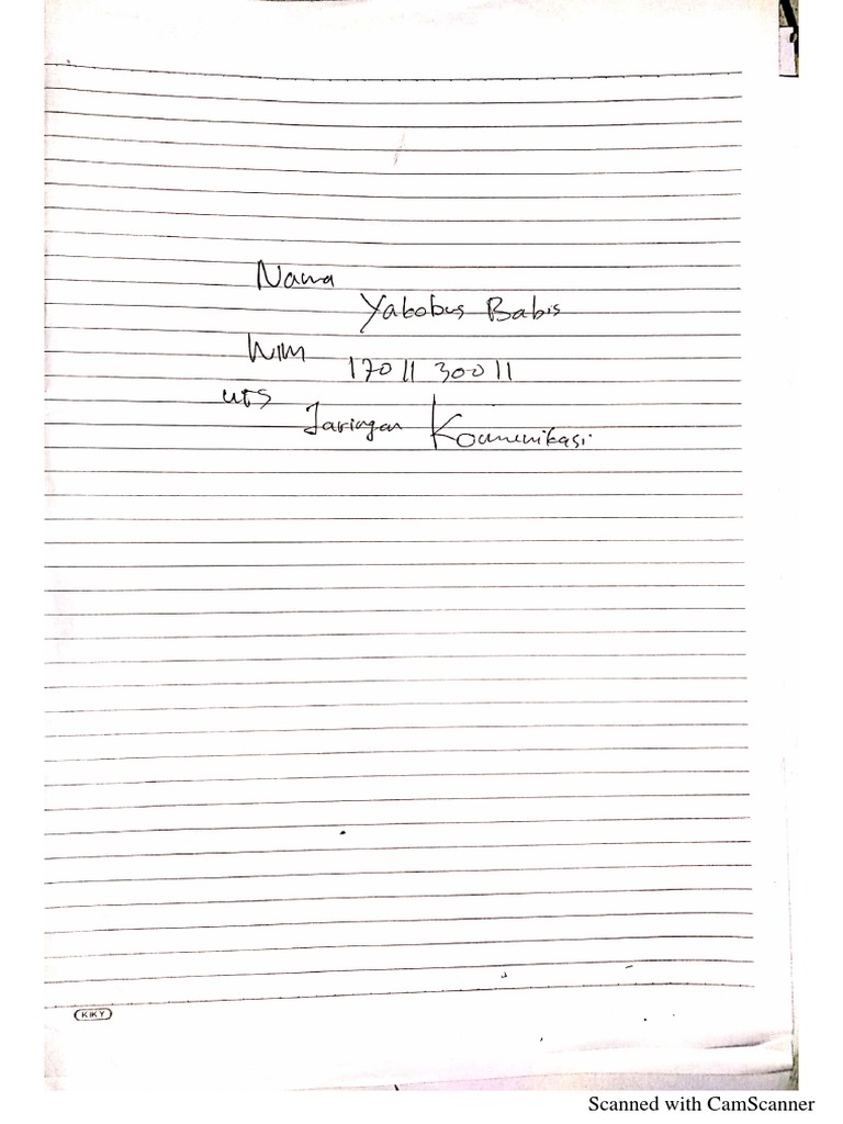 UTS Jarkom - Yakobus Babis - 1701130011 | PDF