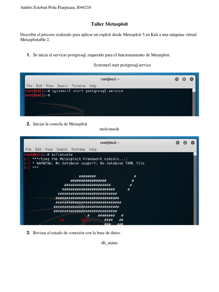 Taller Metasploit - Metasploitable | PDF | Software del sistema ...