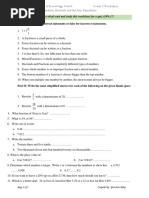 Angles and Lines Worksheet (Grade 6) | PDF | Angle | Elementary Mathematics