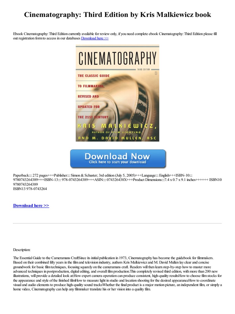 Cinematography Third Edition Guide | PDF | Cinematography | Media