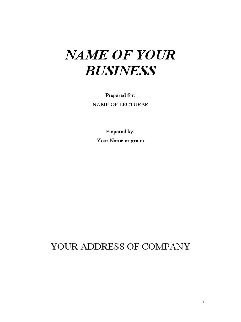 Template of Business Plan For Iba | PDF | Retail | Market (Economics)