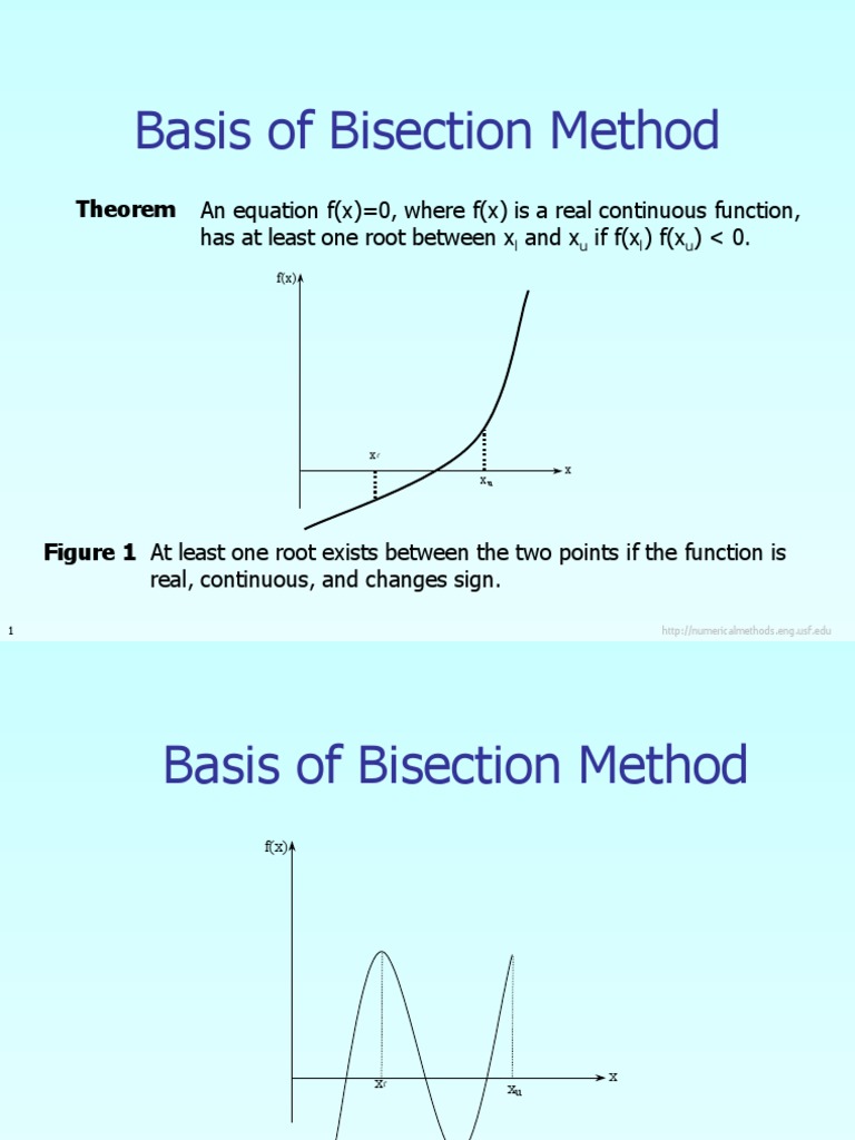Basis Of Bisection Method Pdf Mathematical Relations Applied Mathematics