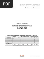 OREAS 600b Certified Analysis Report | PDF | P Value | Standard Deviation