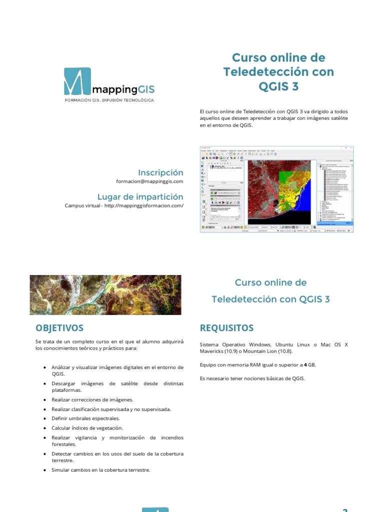 Curso Online Teledetección QGIS 3 | PDF | Sensores remotos | Informática y tecnología de la ...
