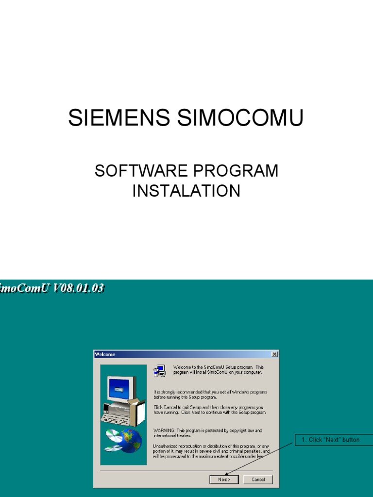 Instalation SIEMENS SimoComU Software Program | PDF