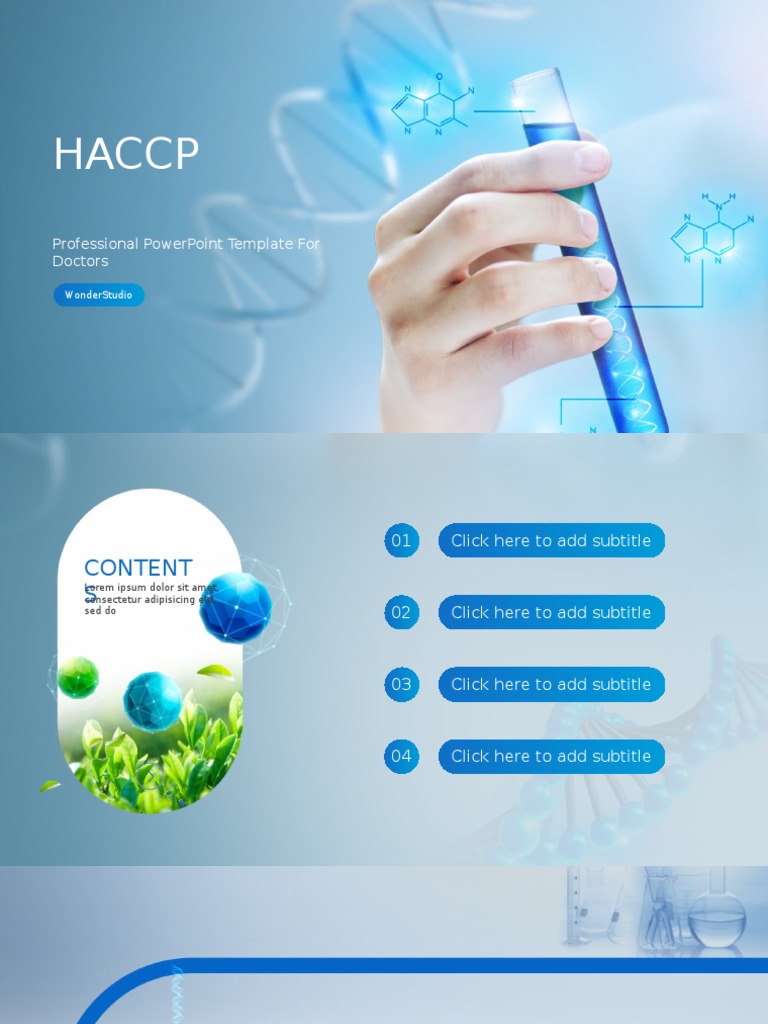 Haccp: Professional Powerpoint Template For Doctors | PDF