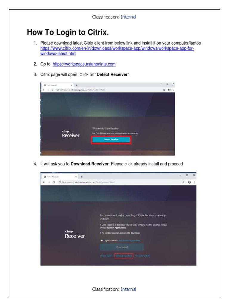 How To Login To Citrix.: Windows-Latest - HTML | PDF