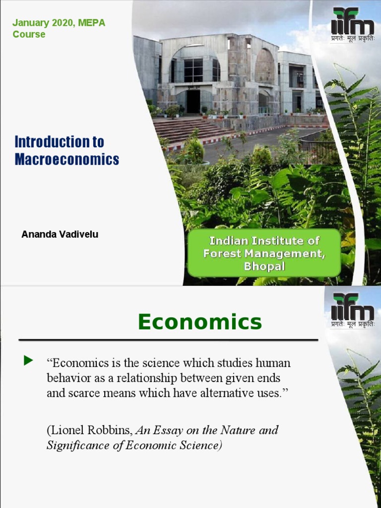 Introduction To Macroeconomics: January 2020, MEPA Course | PDF ...