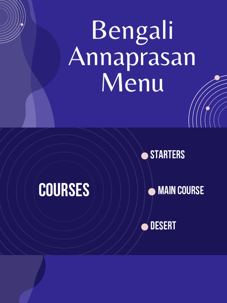 Bengali Annaprashan Menu | PDF